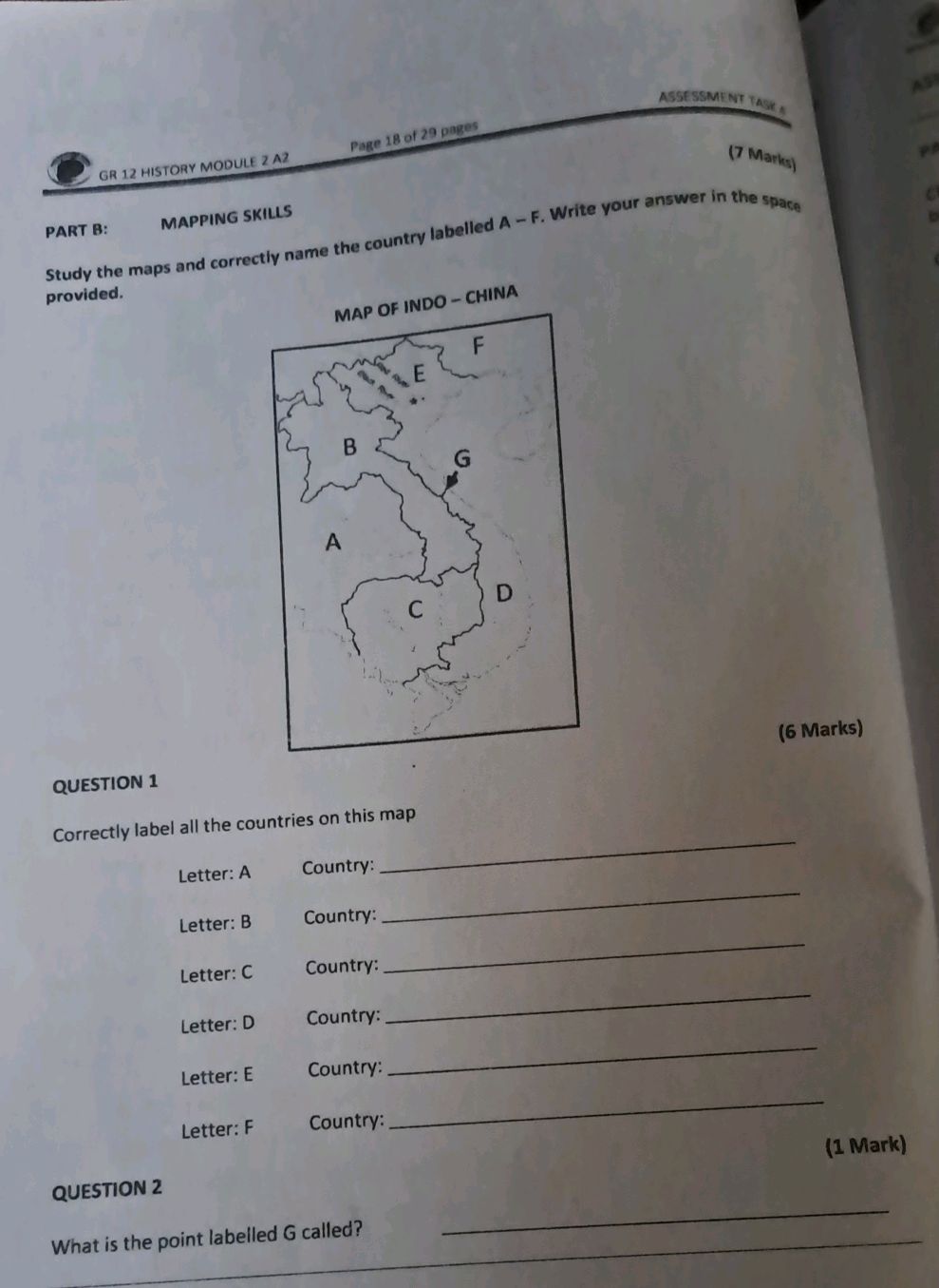 Study the maps and correctly name the | StudyX