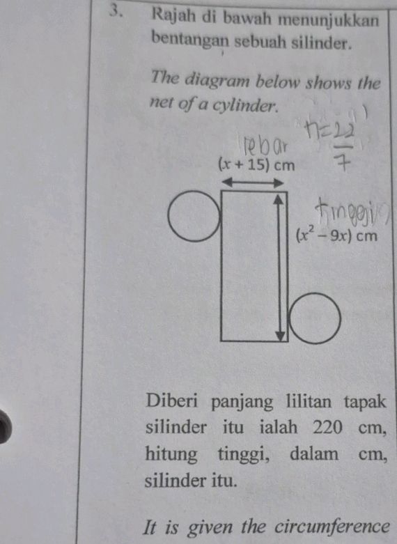 3. Rajah di bawah menunjukkan bentangan | StudyX