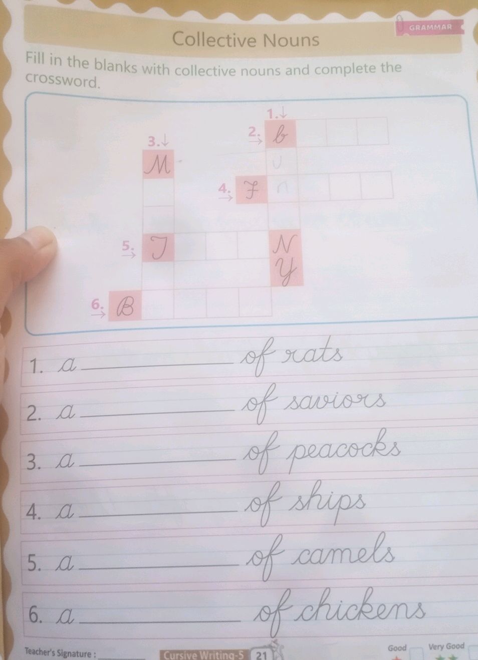 Fill in the blanks with collective nouns and | StudyX