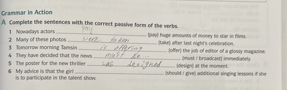 A Complete the sentences with the correct | StudyX