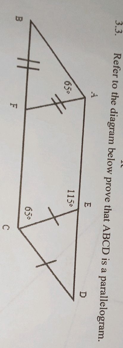 Refer to the diagram below prove that ABCD | StudyX