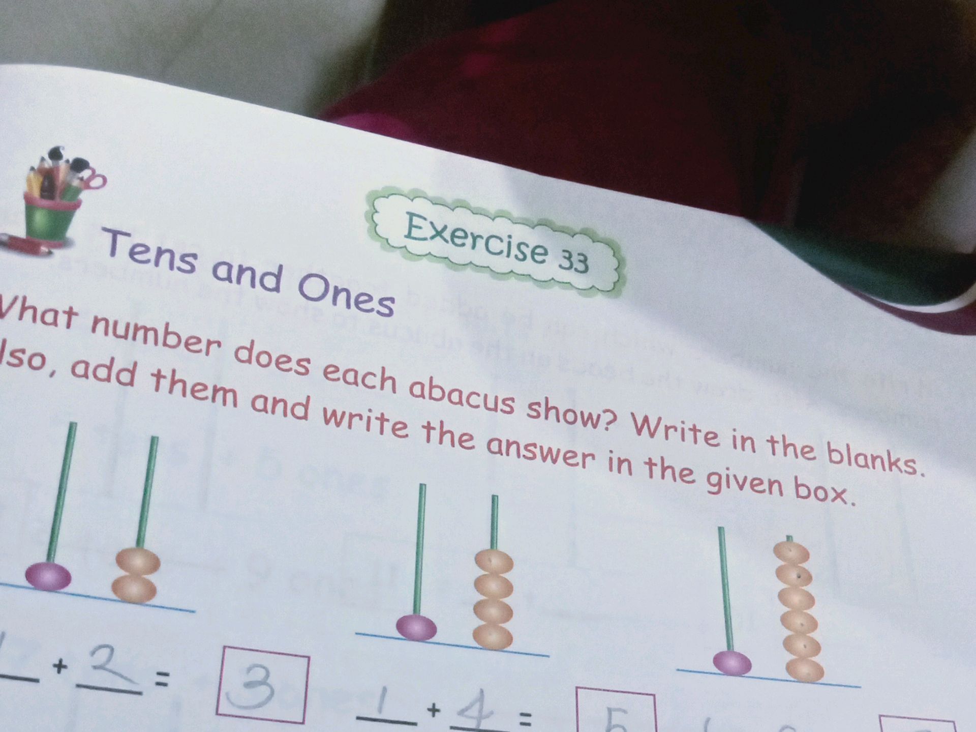 What number does each abacus show? Write in | StudyX