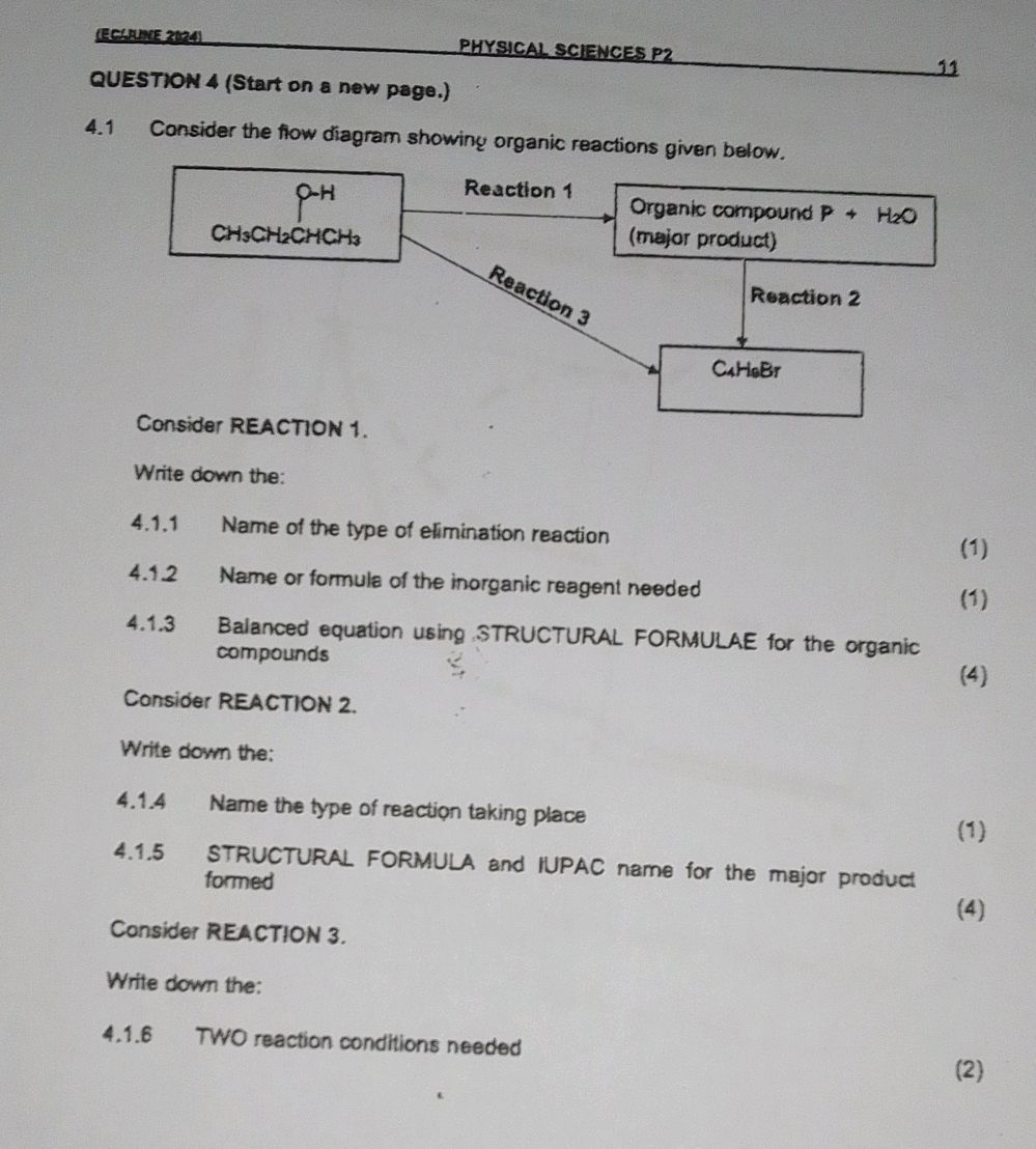 4. 1 Consider the flow diagram showing | StudyX