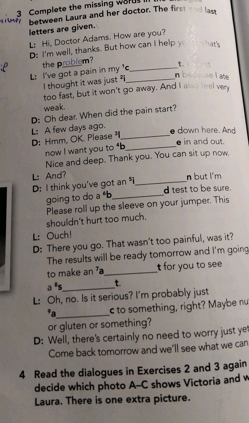 Complete the missing words in the dialogue | StudyX