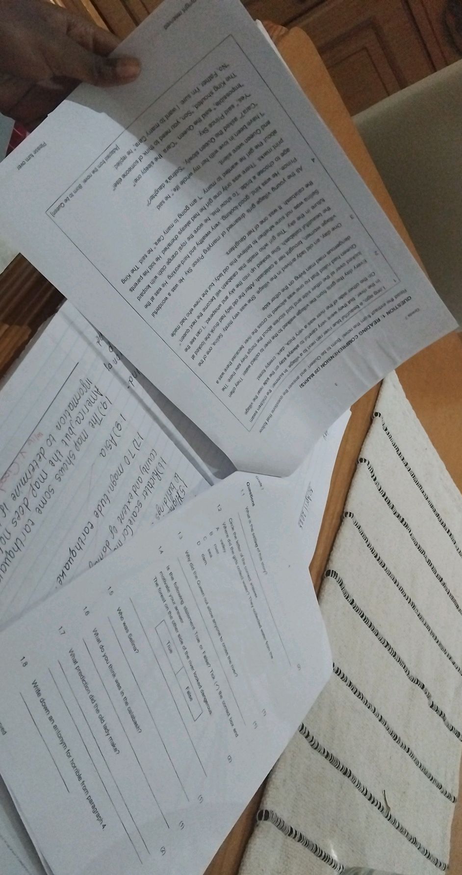 QUESTION 1: READING COMPREHENSION (20 MARKS) | StudyX