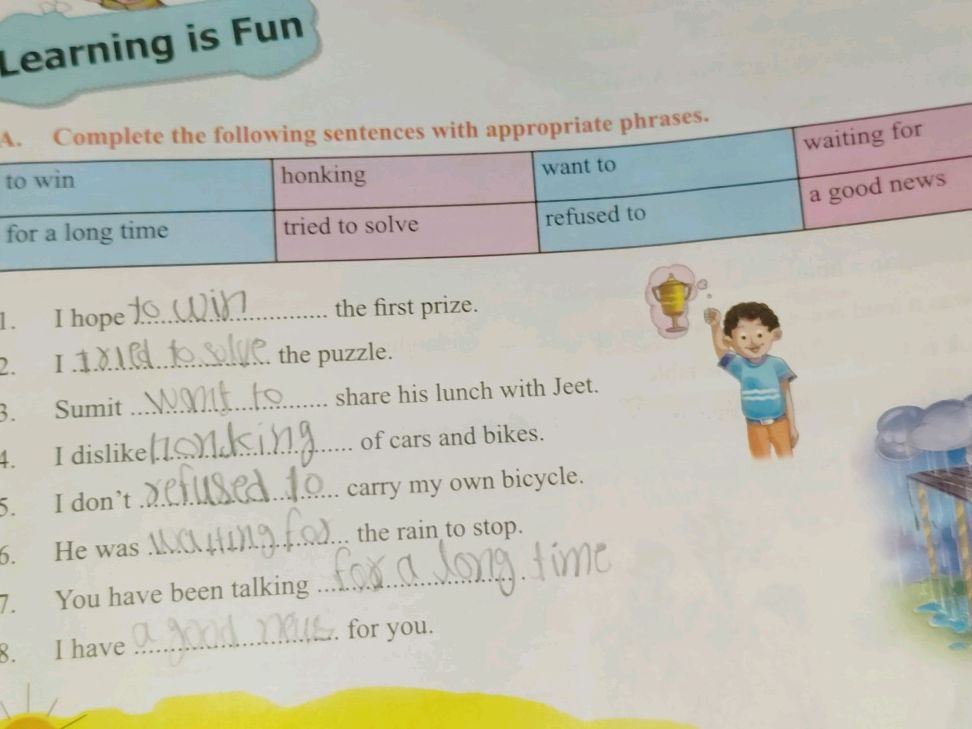 A. Complete the following sentences with | StudyX