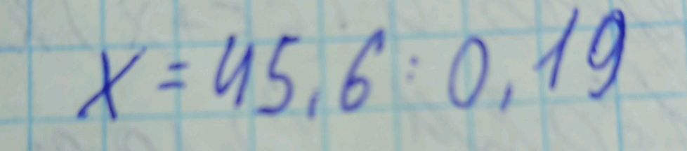 Dividing Decimals: Solve for X (45.6 / 0.19) | StudyX