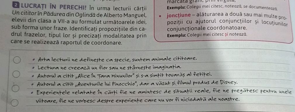 2 LUCRAȚI ÎN PERECHI! În urma lecturii | StudyX