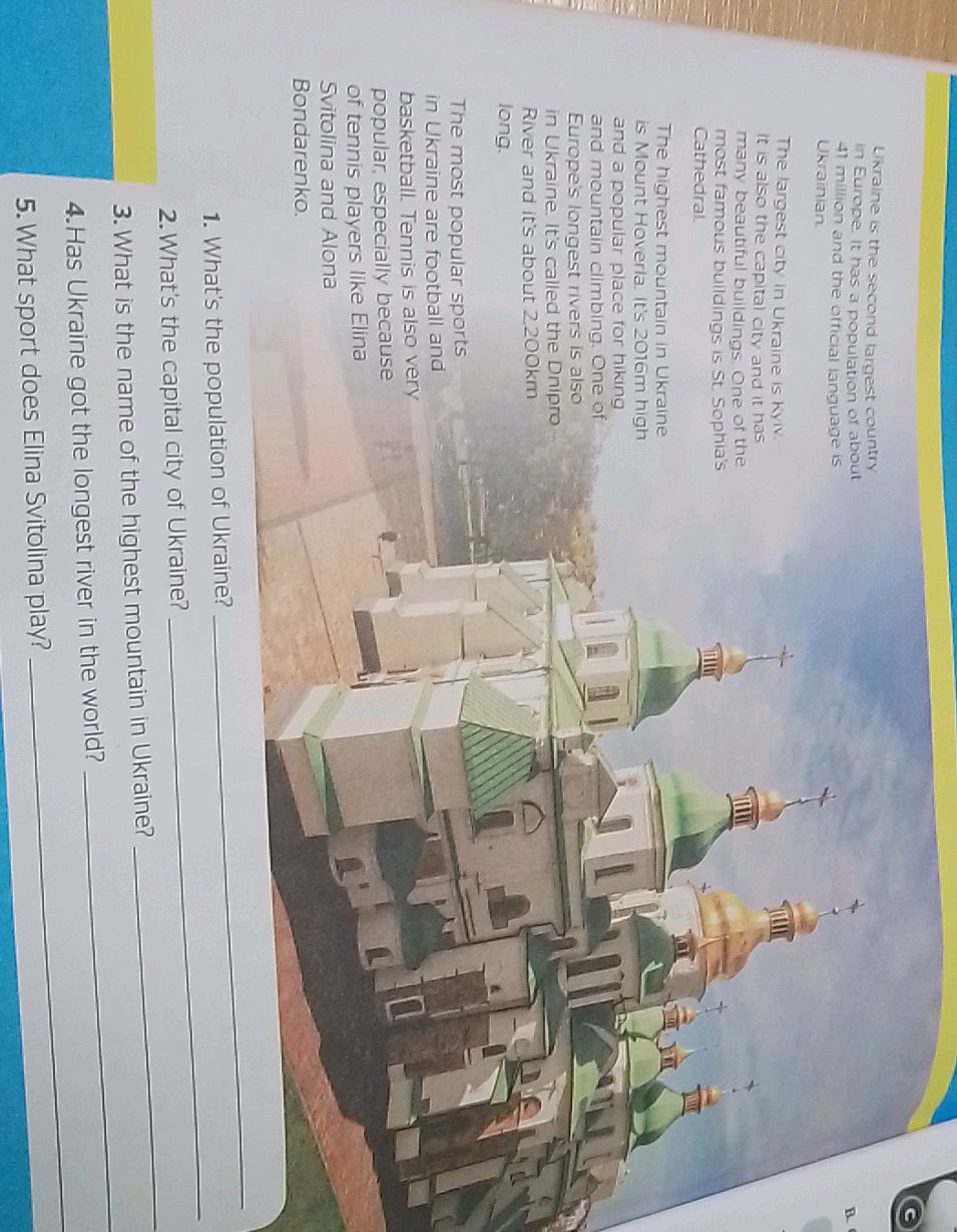 1. What's the population of Ukraine? 2. | StudyX