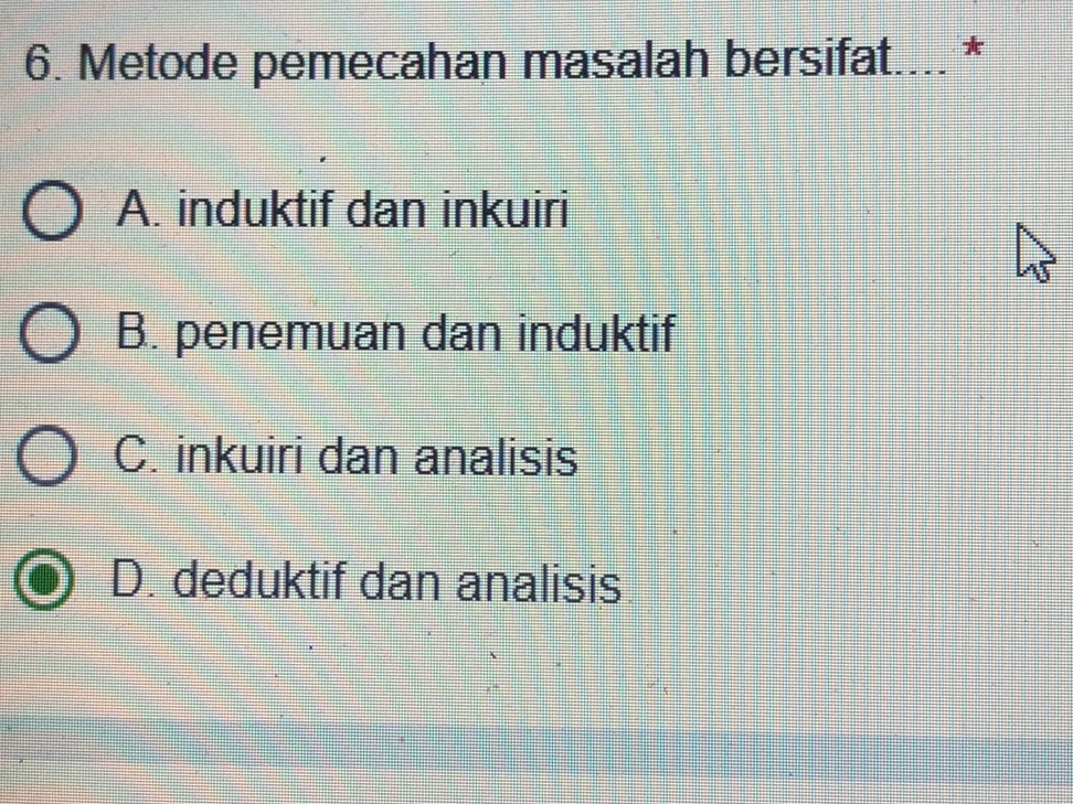 6. Metode pemecahan masalah bersifat.... A. | StudyX