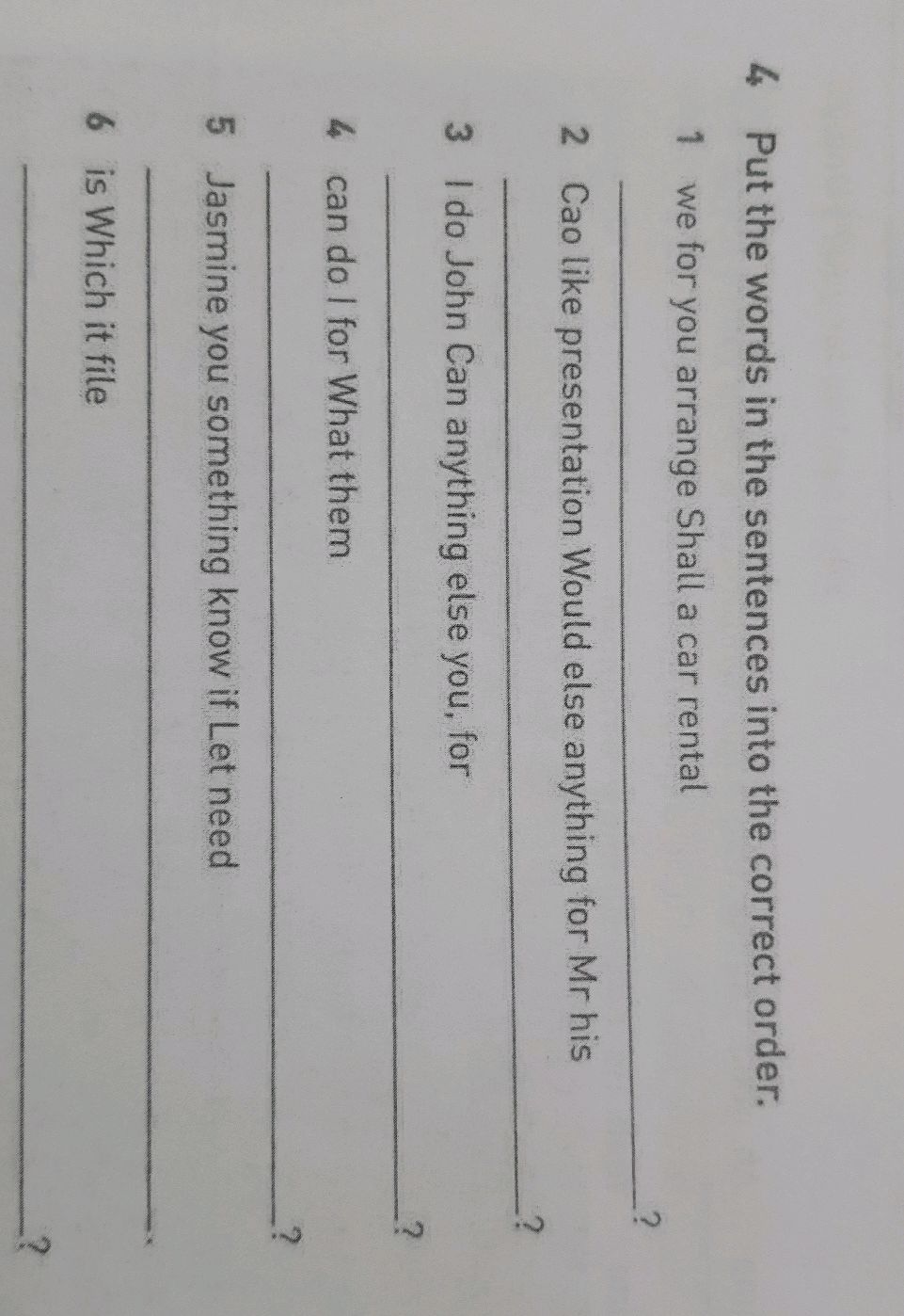 Put the words in the sentences into the | StudyX