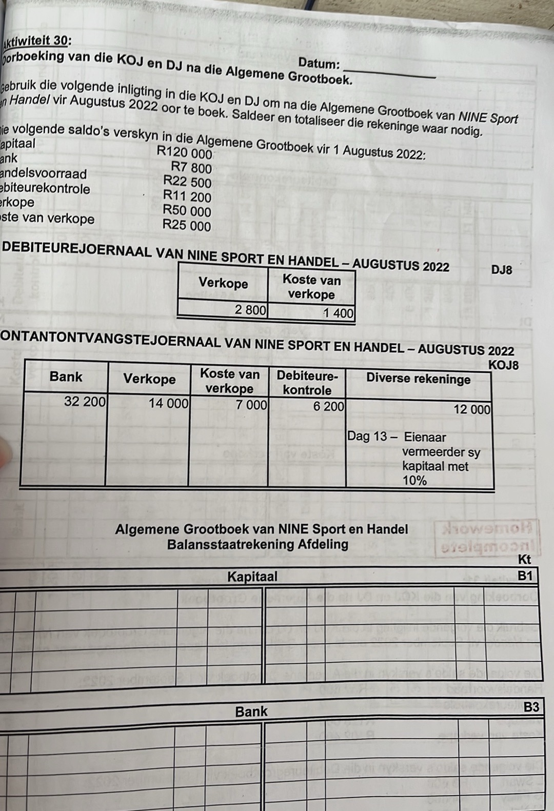Aktiwiteit 30: Gebruik die volgende | StudyX