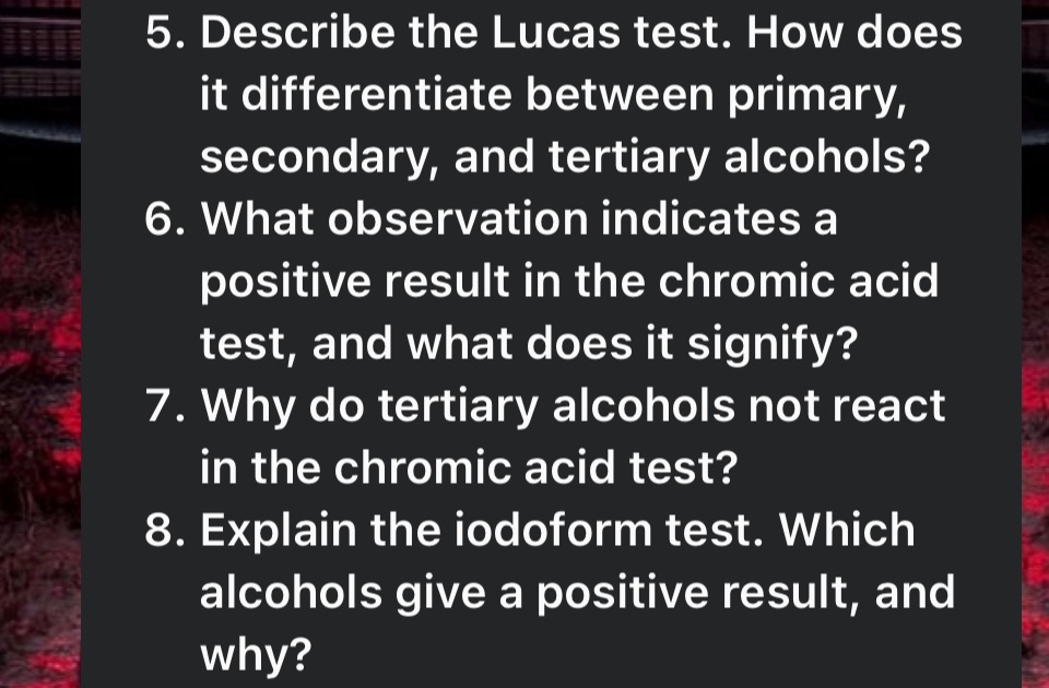 5. Describe the Lucas test. How does it | StudyX