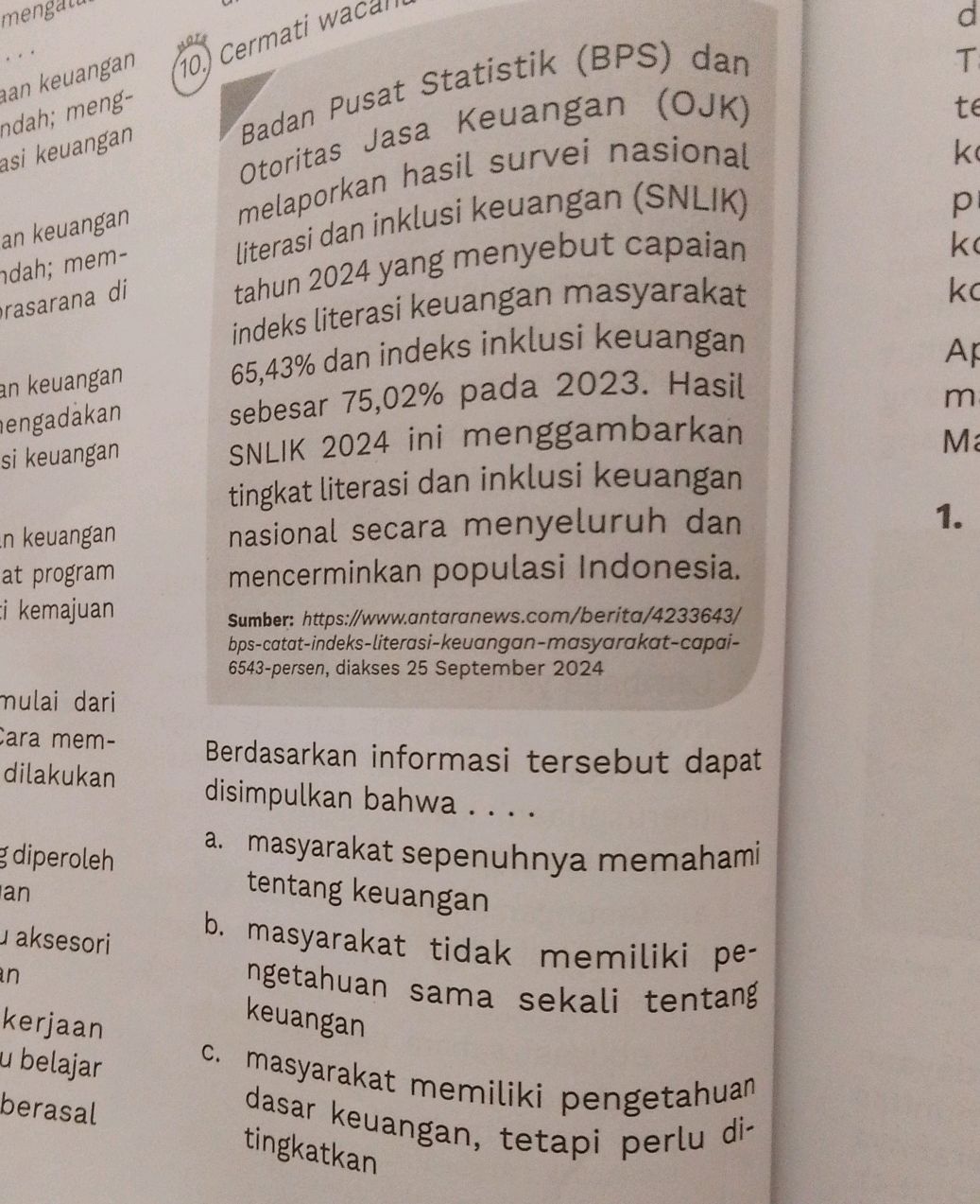 Berdasarkan informasi tersebut dapat | StudyX