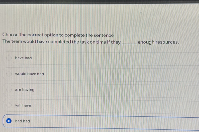 Choose the correct option to complete the | StudyX