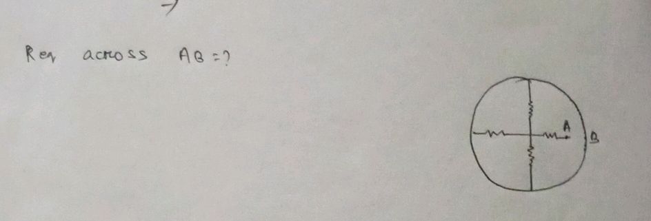 Req across AB = ? (Diagram of a circle with | StudyX