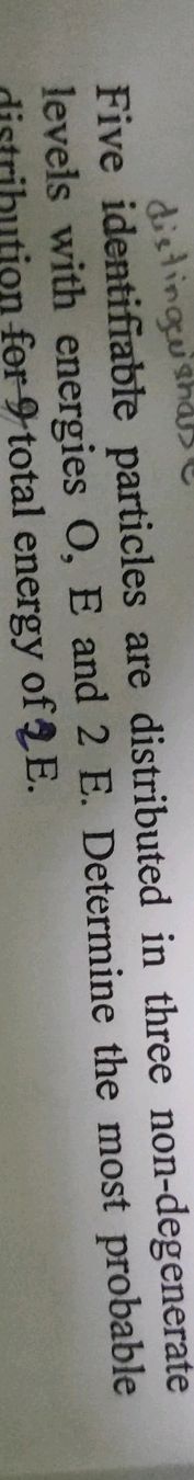 Five identifiable particles are distributed | StudyX