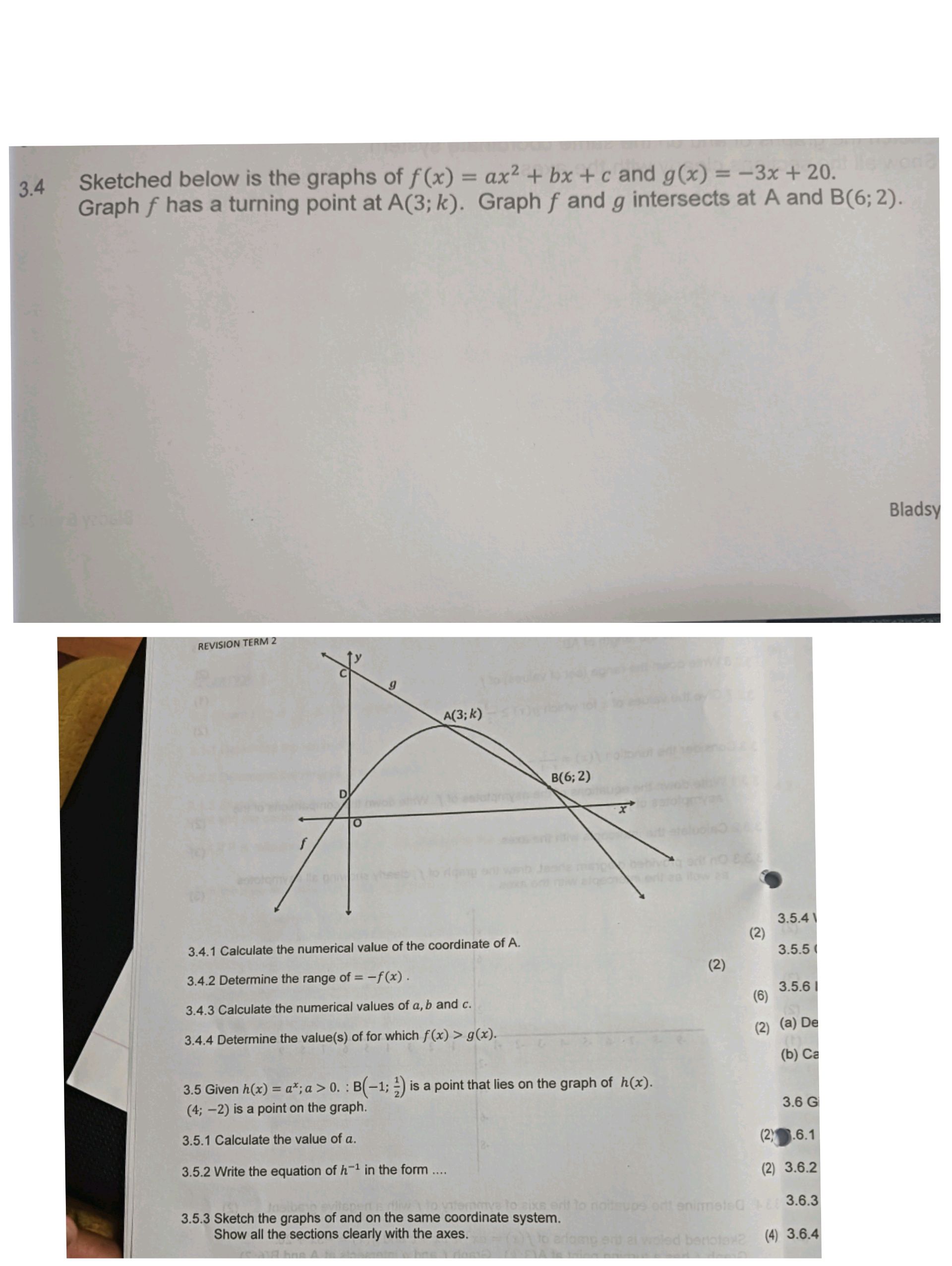 3.4 Sketched below is the graphs of $f(x) = | StudyX