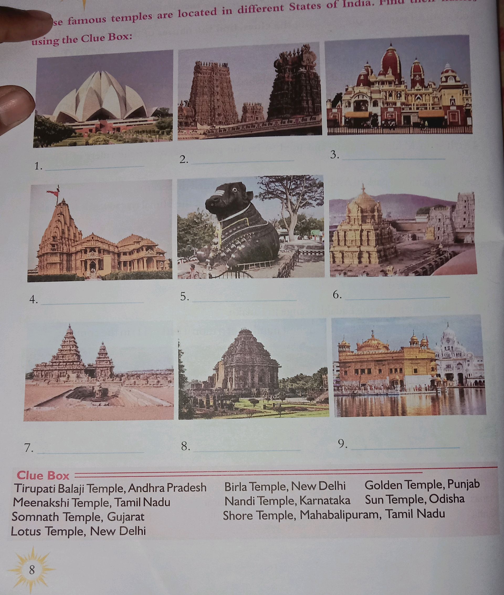 Find the names of the famous temples located | StudyX