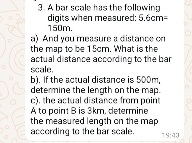 3. A bar scale has the following digits when | StudyX