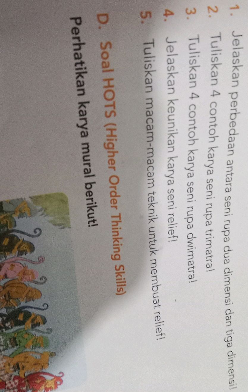 1. Jelaskan perbedaan antara seni rupa dua | StudyX