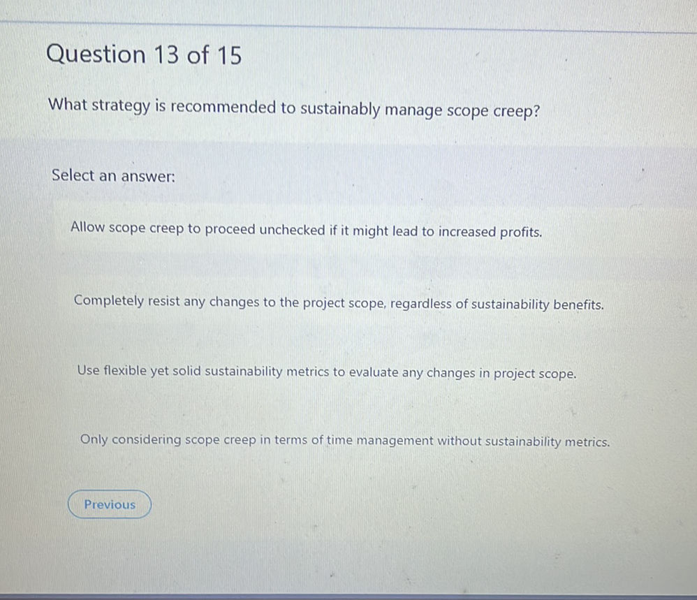 What strategy is recommended to sustainably | StudyX