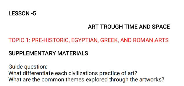 Guide question: What differentiate each | StudyX