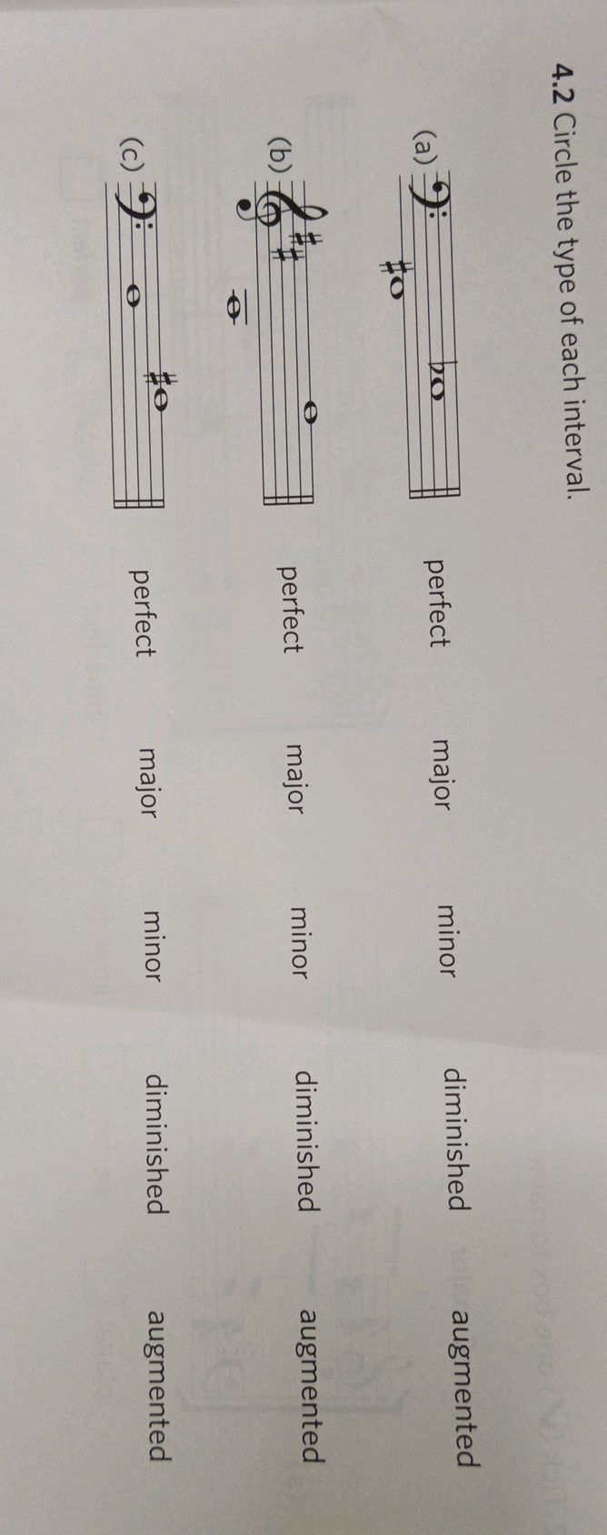 4.2 Circle the type of each interval. (a) | StudyX
