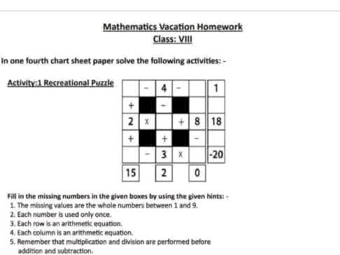 Fill in the missing numbers in the given | StudyX