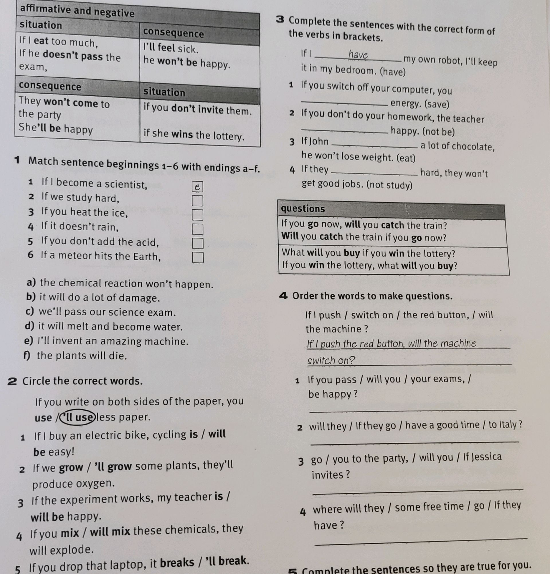 1 Match sentence beginnings 1-6 with endings | StudyX