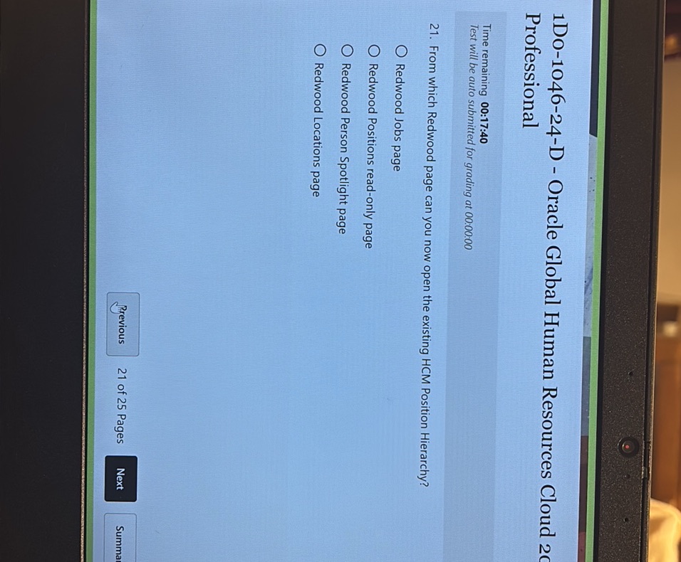 21. From which Redwood page can you now open | StudyX