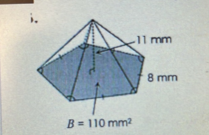 The image shows a pentagonal pyramid with | StudyX