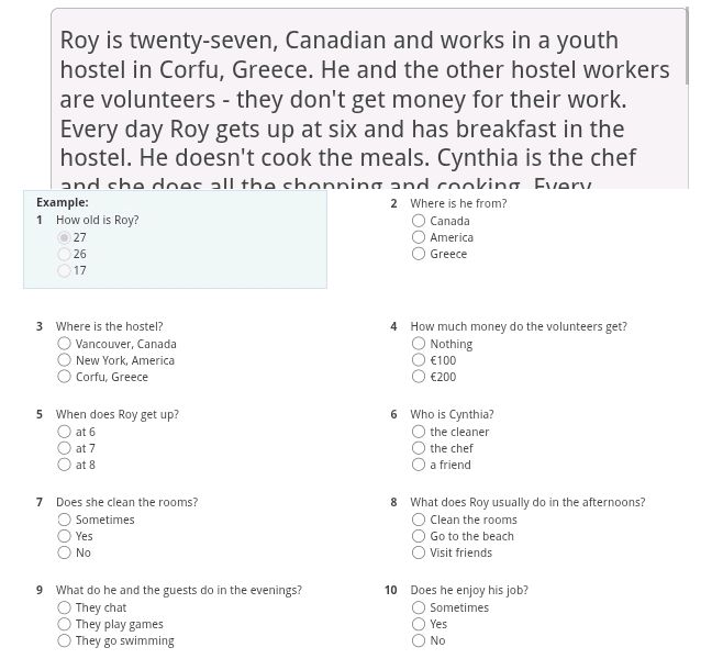 Example: 1 How old is Roy? 27 26 17 2 Where | StudyX