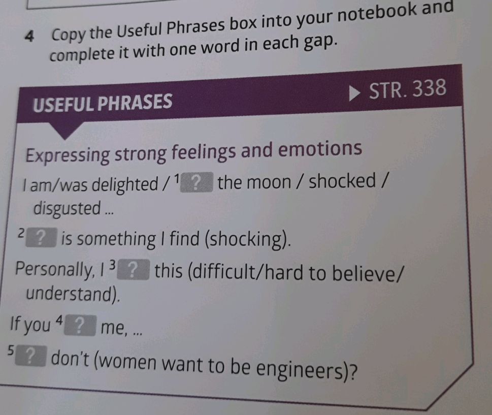 Copy the Useful Phrases box into your | StudyX