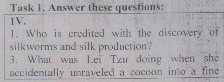 Task 1. Answer these questions: IV. 1. Who | StudyX