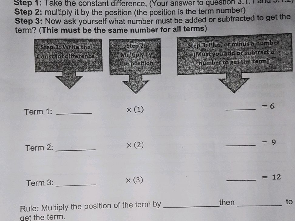 Step 1: Take the constant difference, (Your | StudyX