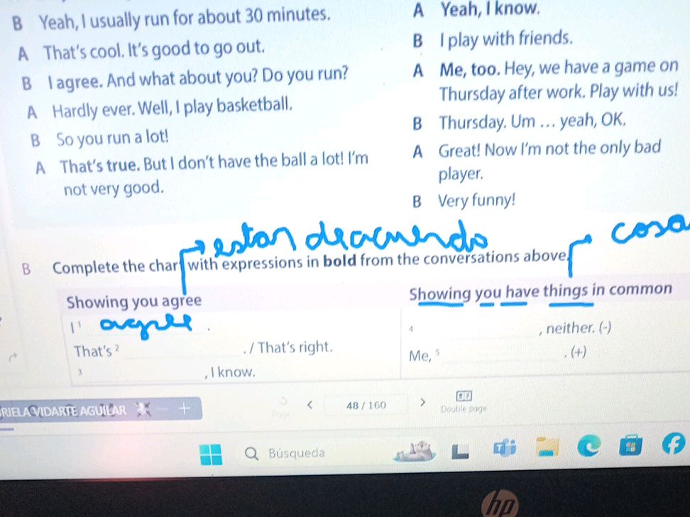B Complete the chart with expressions in | StudyX