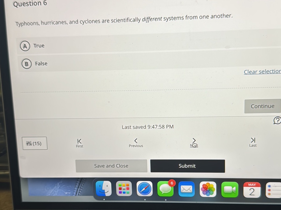Question 6 Typhoons, hurricanes, and | StudyX