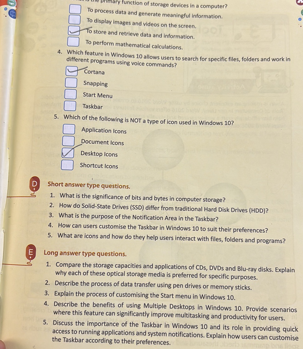 What is the primary function of storage | StudyX
