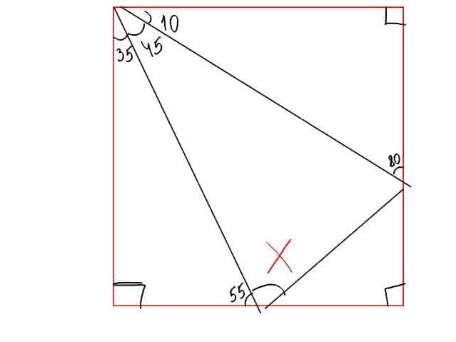 The image shows a square with several angles | StudyX