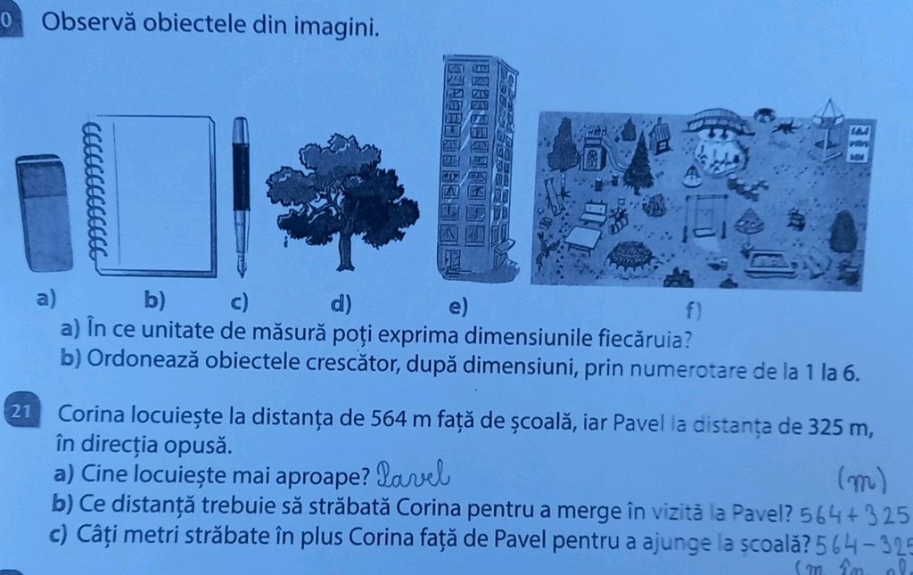 Observă obiectele din imagini. a) În ce | StudyX