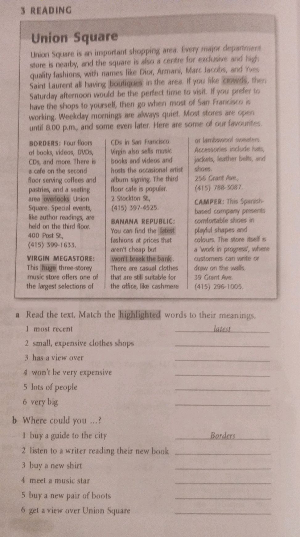 a Read the text. Match the highlighted words | StudyX