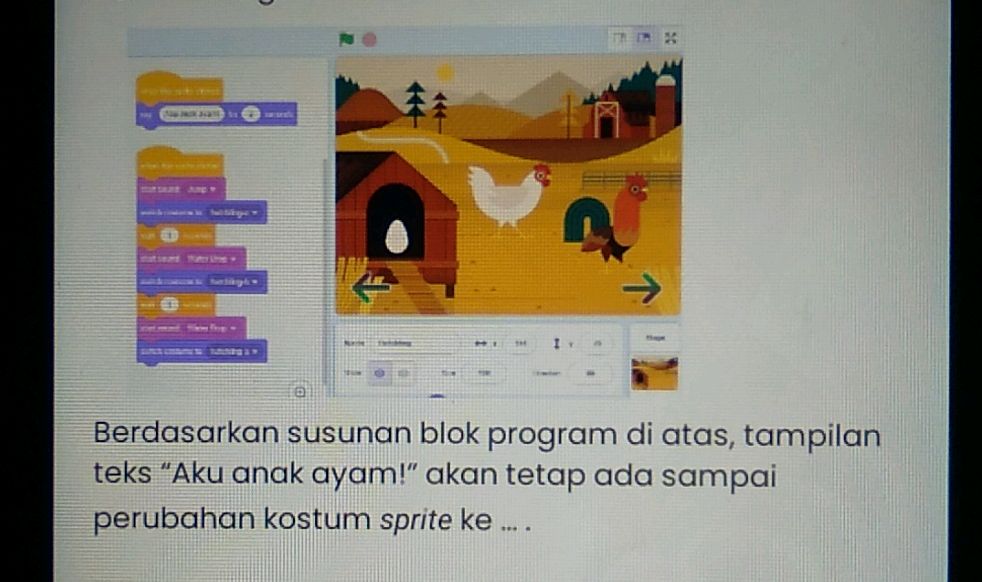 Berdasarkan susunan blok program di atas, | StudyX