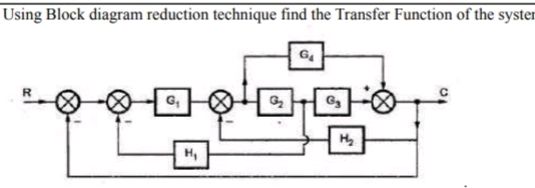 Using Block diagram reduction technique find | StudyX