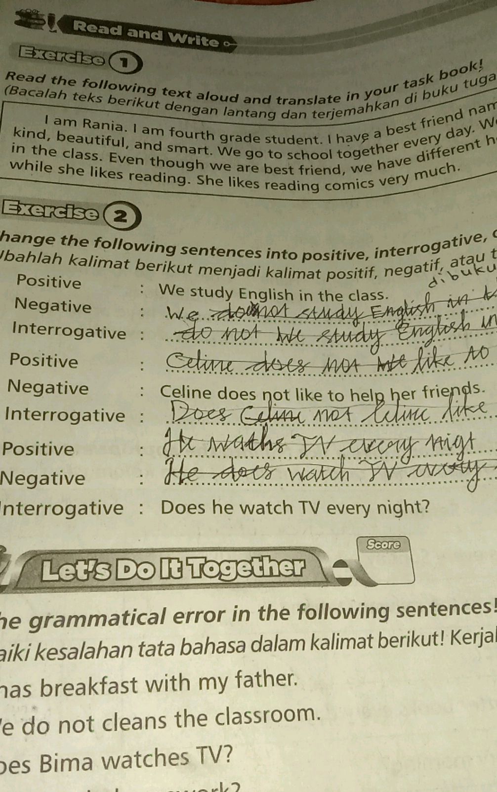 Exercise 2 Change the following sentences | StudyX