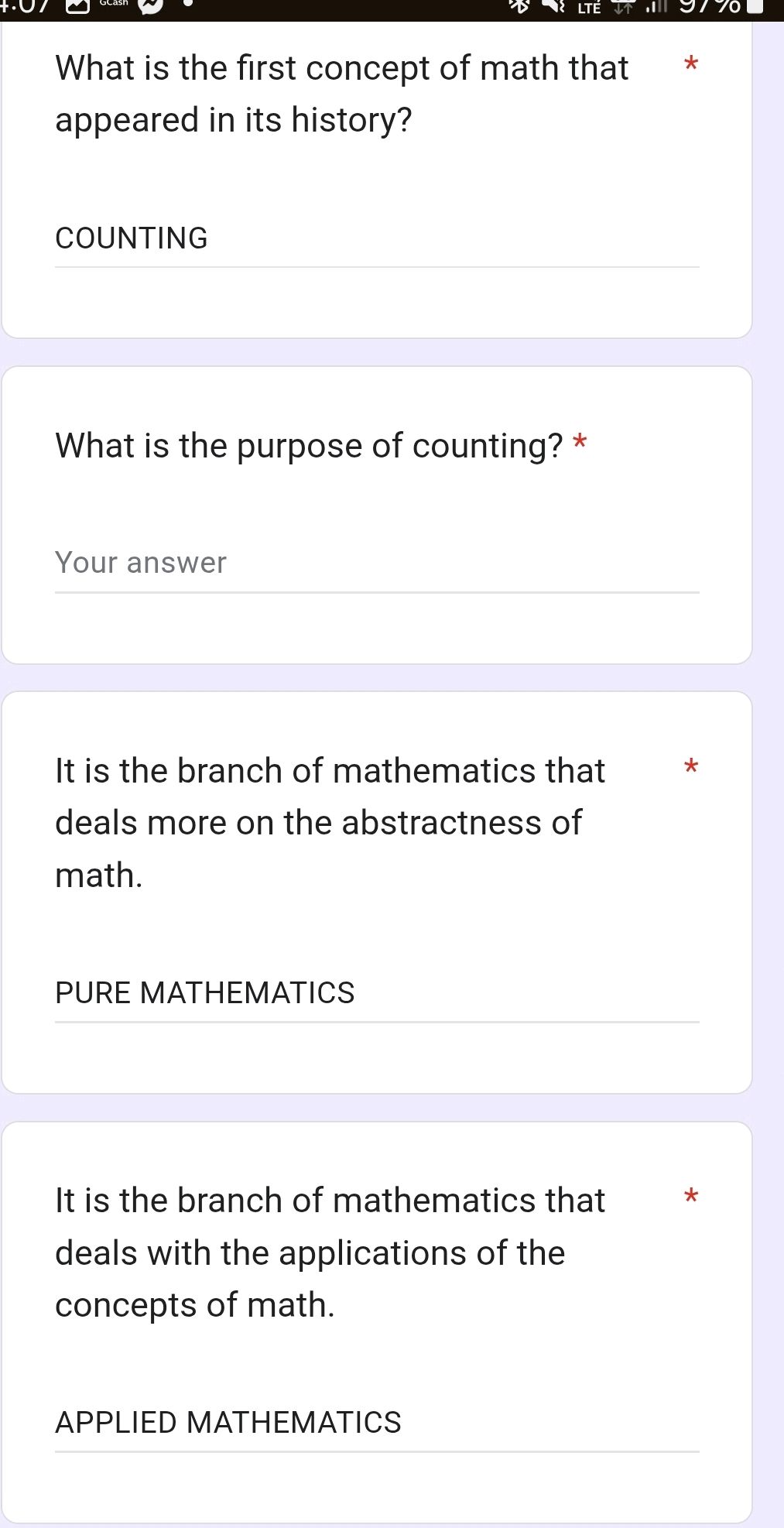 What is the first concept of math that | StudyX