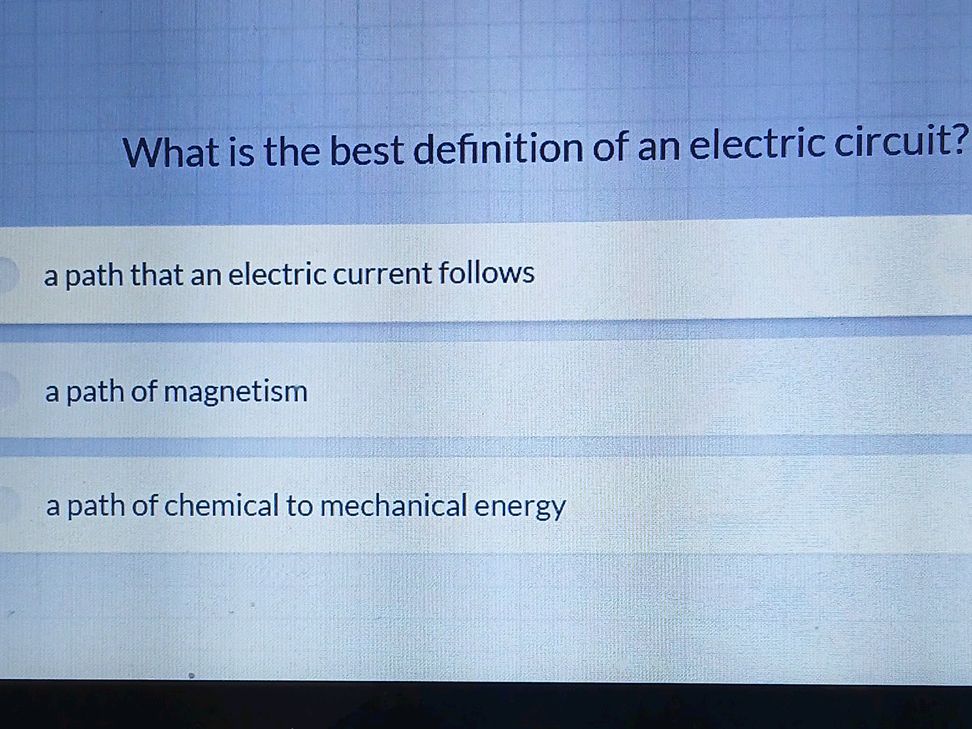 What is the best definition of an electric | StudyX