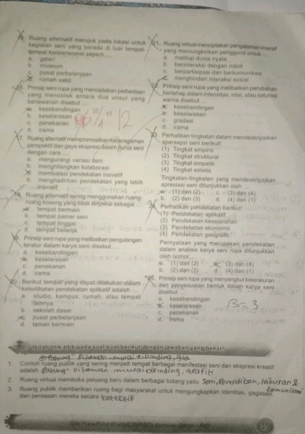 16. Ruang alternatif merujuk pada lokasi | StudyX