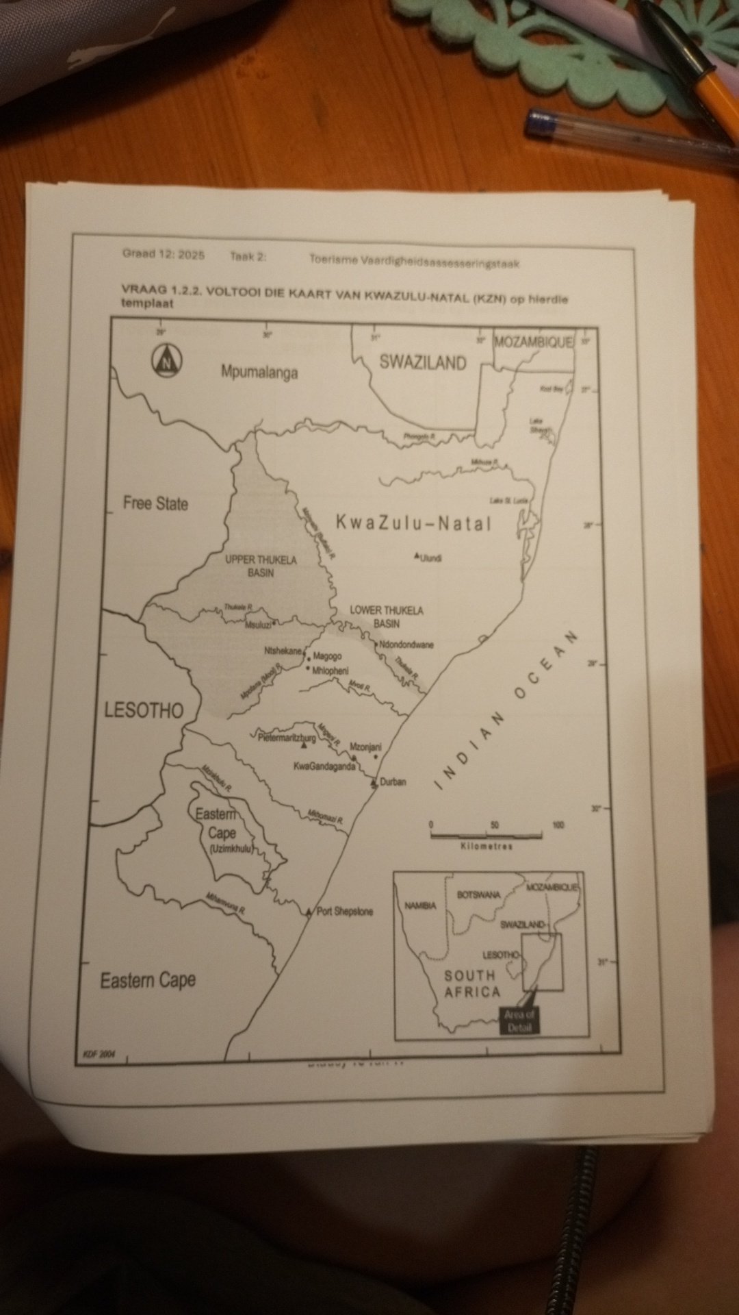 1. 2. 2. Met behulp van die kaart van KZN | StudyX