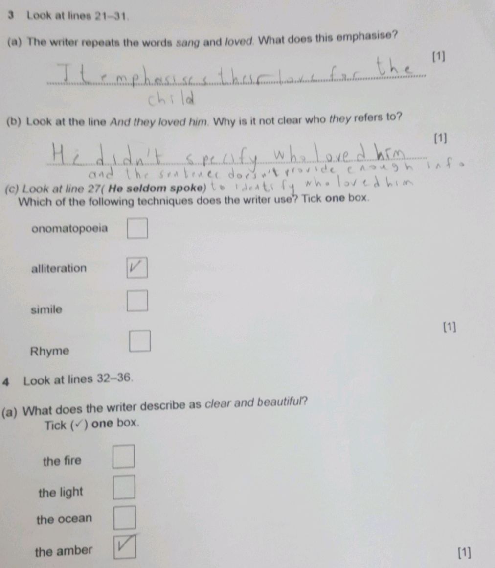 3 Look at lines 21-31. (a) The writer | StudyX